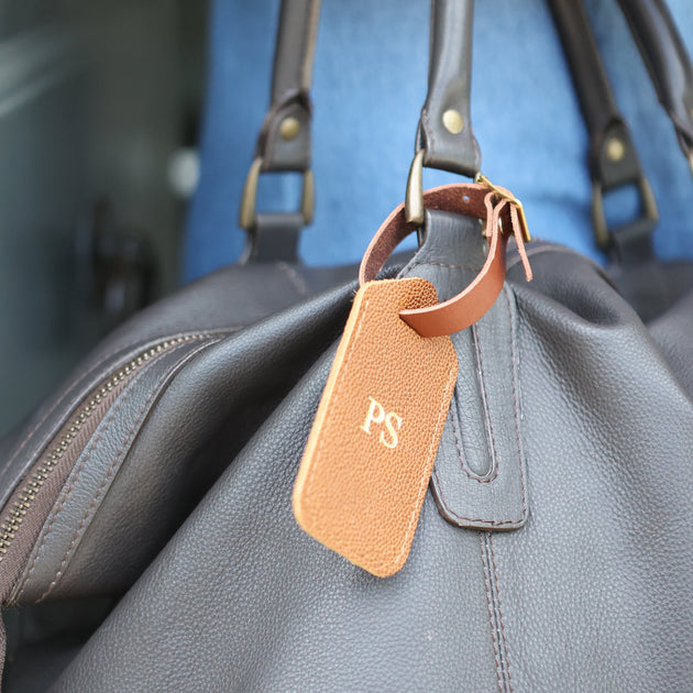 Personalised Leather Luggage Tags | Pedal & Brass